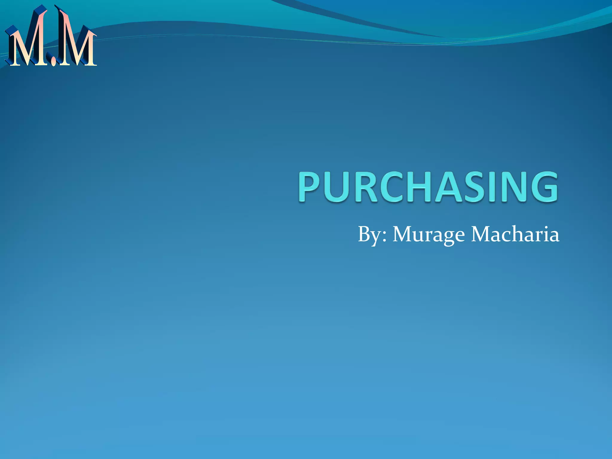 Purchasing control of food and drinks | PPT