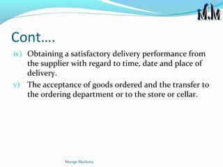 Purchasing control of food and drinks | PPT