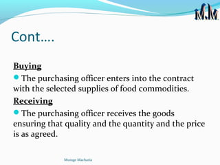 Purchasing control of food and drinks | PPT