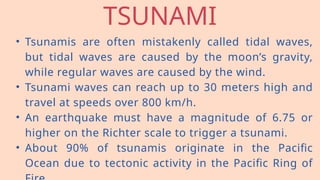Lesson 3 &4_Earthquake and Tsunamis and its types | PPTX