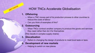 Lesson 3a & 3b measuring globalisation & tn cs and globalisation | PPT