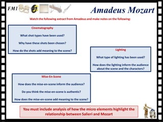 Lesson 2 analysis of Amadeus | PPTX
