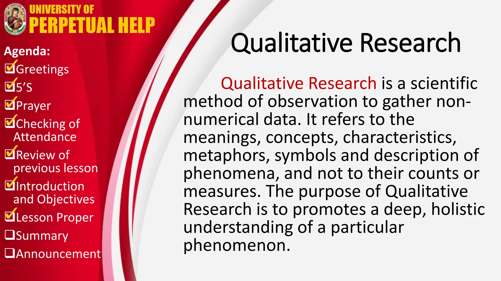 Lesson 3 and 4 Qualitative VS Quantitative, Strengths, Weaknesses and ...
