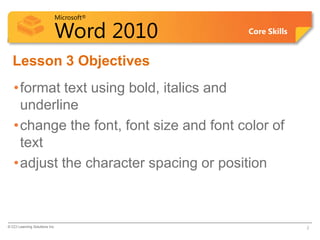 Word Lesson 3A PPT | PPTX