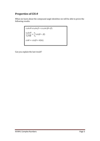 Lesson 3 argument polar form of a complex number | PDF