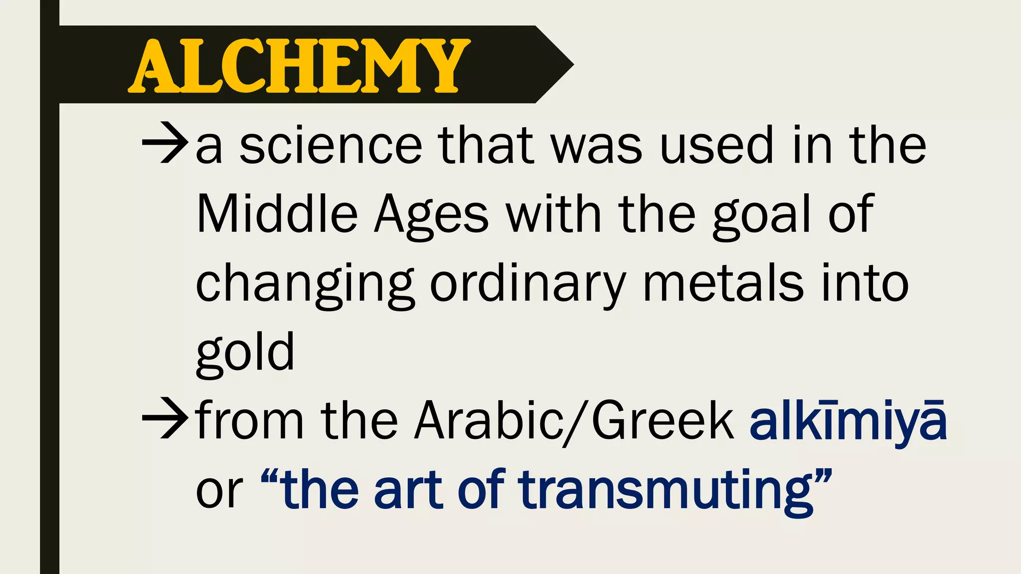 Lesson 3 Atomos, Aristotle and Alchemy (Chemistry Before Modern History ...