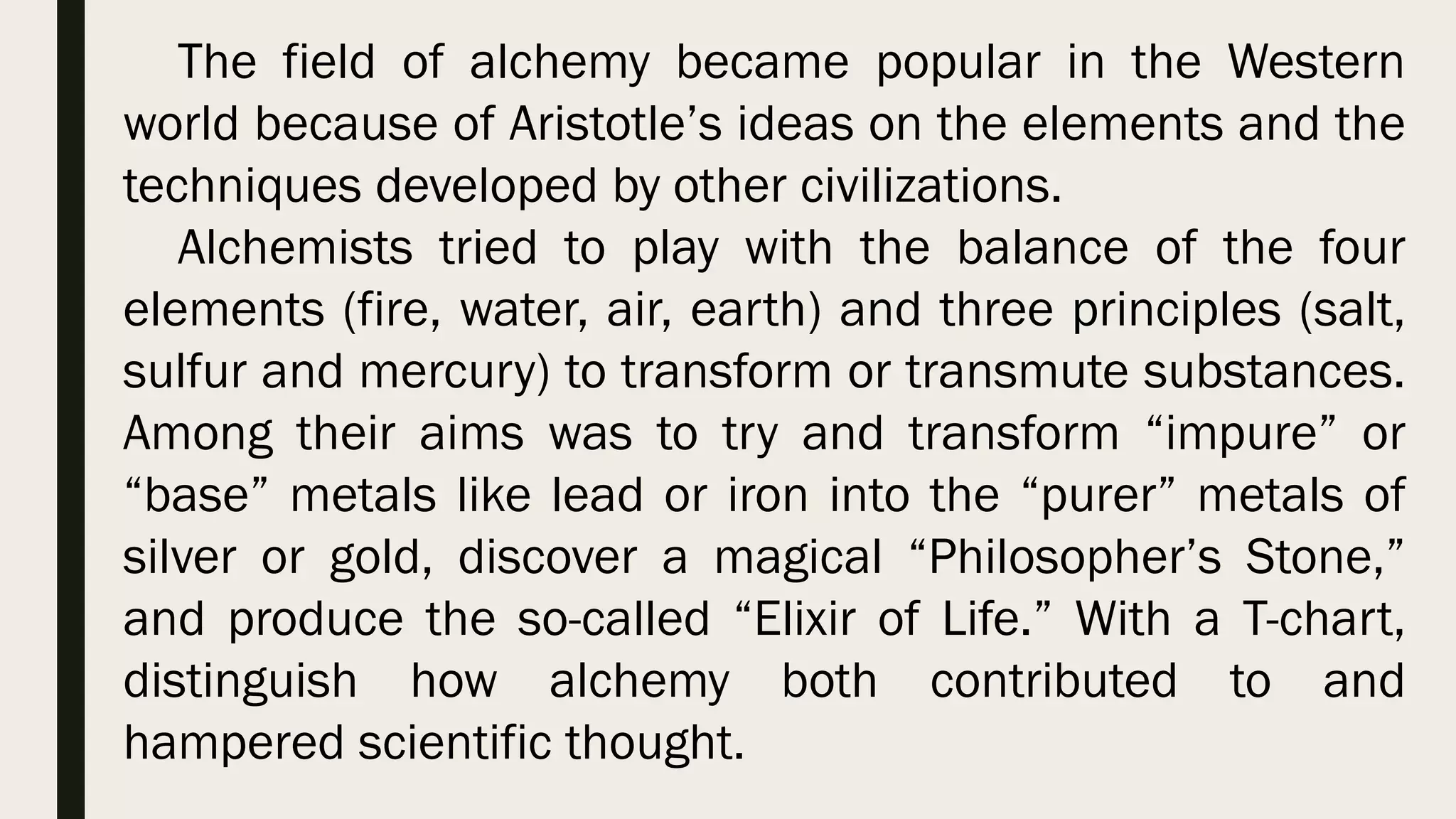 Lesson 3 Atomos, Aristotle and Alchemy (Chemistry Before Modern History ...