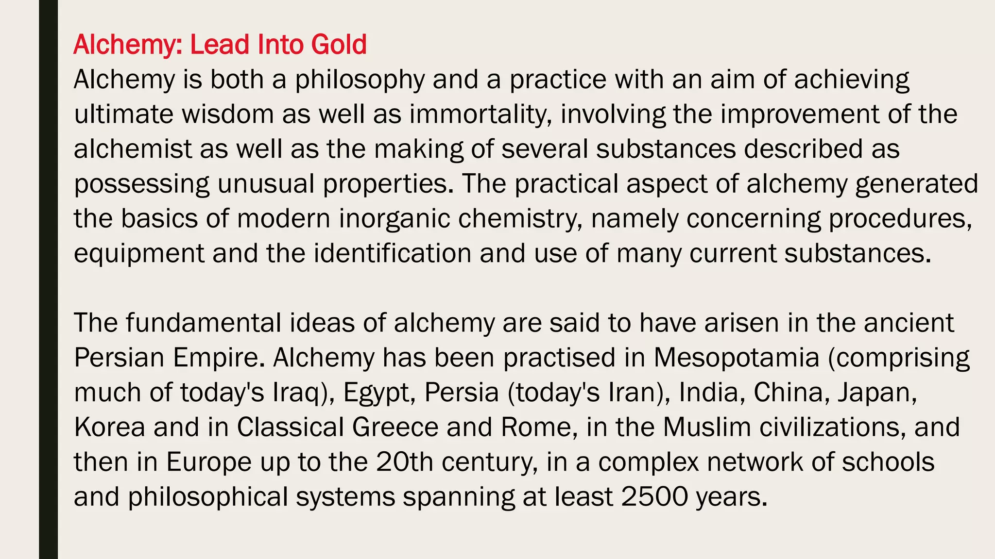 Lesson 3 Atomos, Aristotle and Alchemy (Chemistry Before Modern History ...