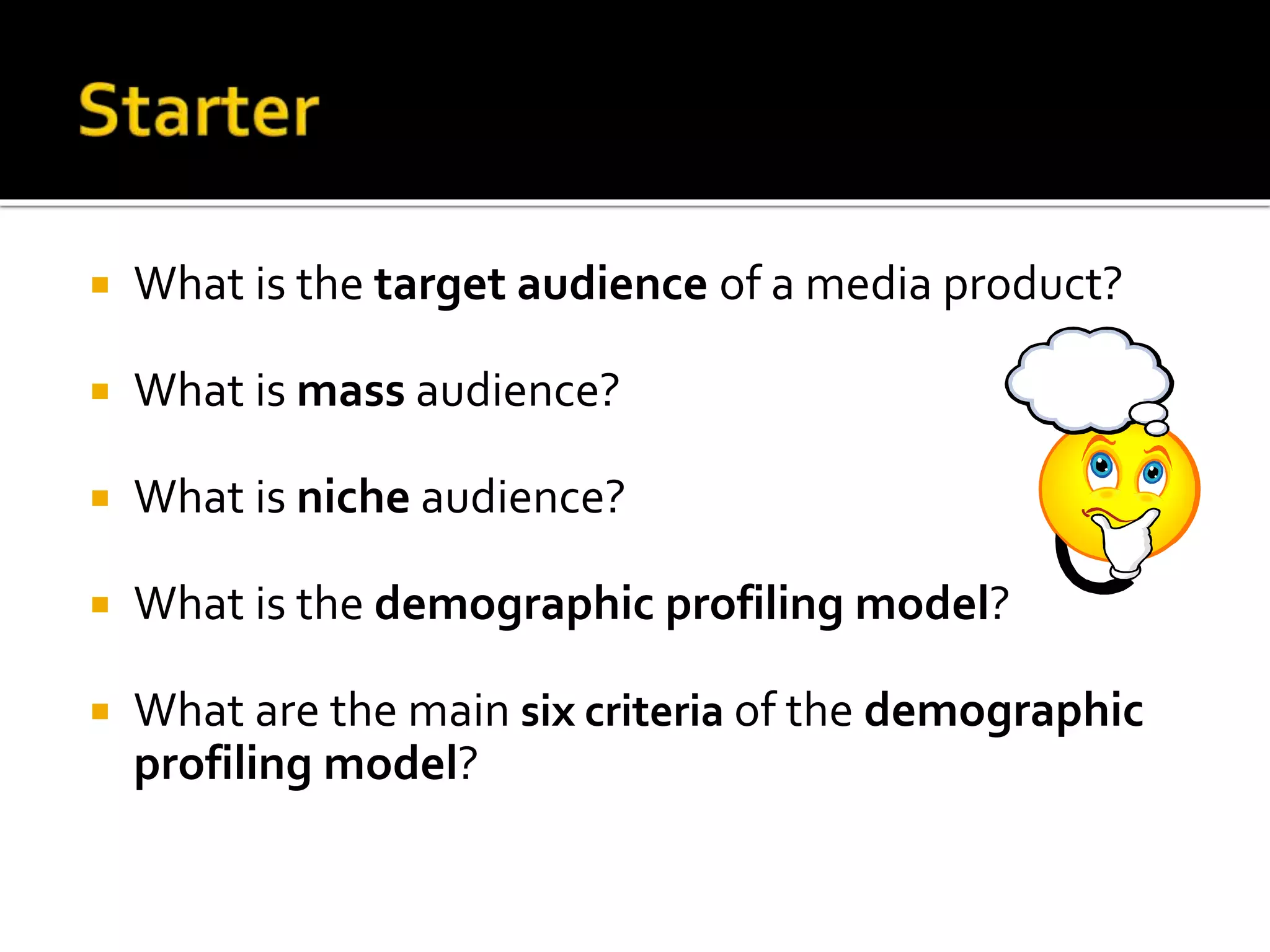 GCSE Audience profiling_Socio-economic and psychographic models | PPTX