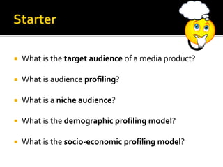 GCSE Audience profiling_Socio-economic and psychographic models | PPTX