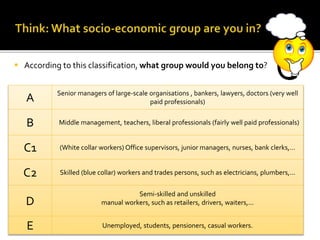 GCSE Audience profiling_Socio-economic and psychographic models | PPTX