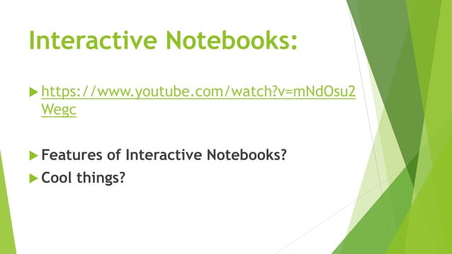 Interactive Notebooks | PPT