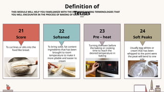LESSON III BAKING TERMINOLOGIES. pptx. | PPTX
