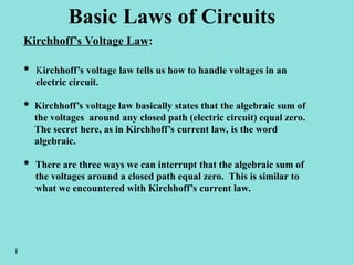 Lesson 3 Basic Circuit Laws Basic Laws of Circuits .ppt