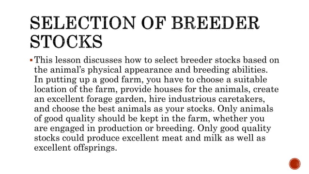 Lesson 3 BREEDS AND BREEDING OF LARGE RUMINANTS.pptx | Agriculture ...