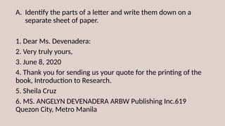 Lesson 3 Business Letter.powerpoint presentation | PPT