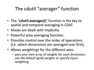 CDAT - cdms2, maskes, cdscan, cdutil, genutil - Introduction | PDF ...