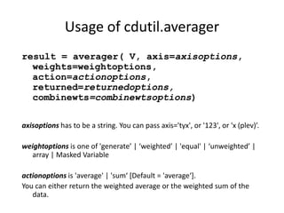 CDAT - cdms2, maskes, cdscan, cdutil, genutil - Introduction | PDF ...