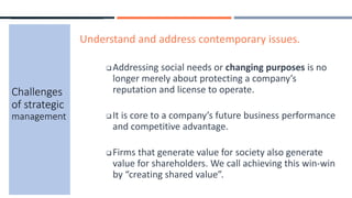 Lesson 3 challenges of strategic management | PPTX