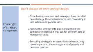Lesson 3 challenges of strategic management | PPTX