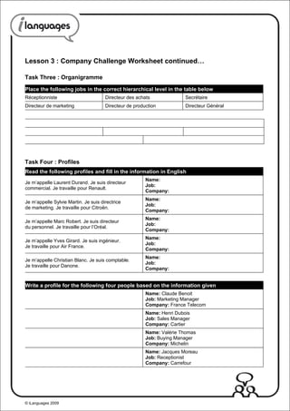 Lesson 3 Challenge Worksheet | PDF