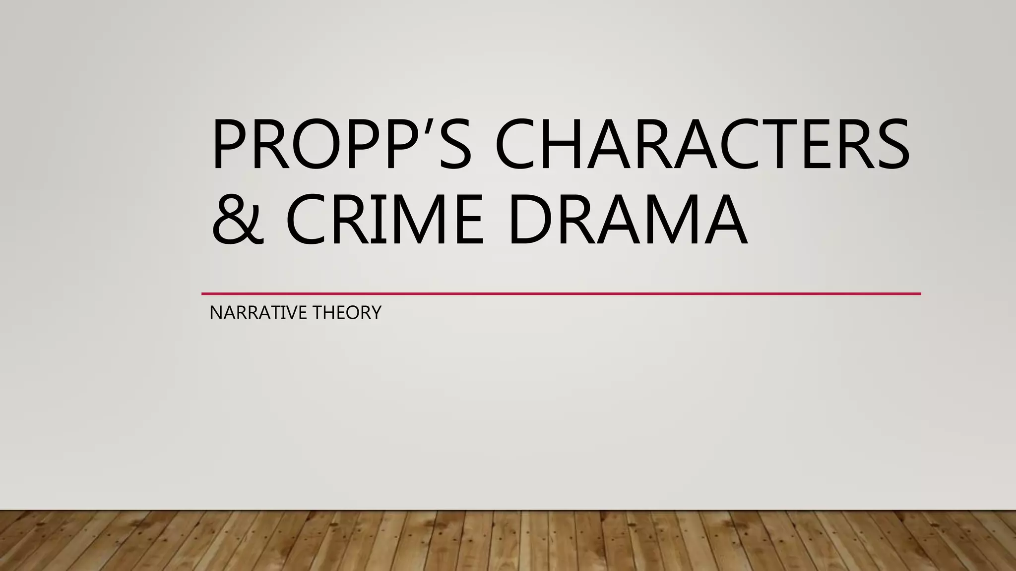Lesson 3 character conventions | PPTX | True Crime | Genres