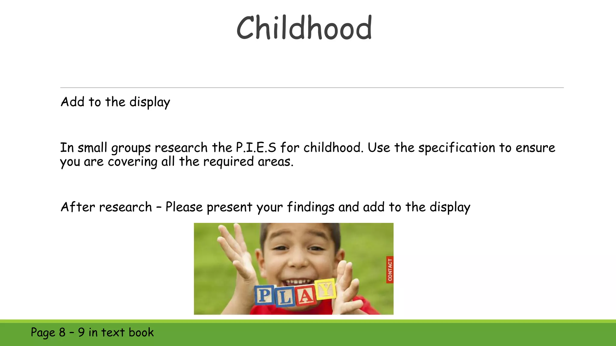 Lesson 3 childhood | PPT