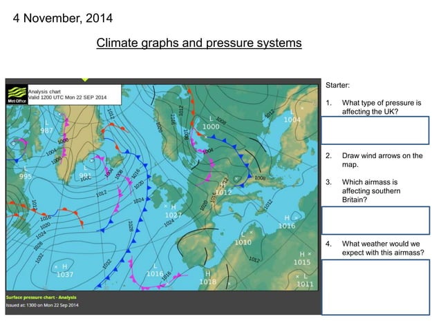 Lesson 3 climate graphs and pressure | PPTX