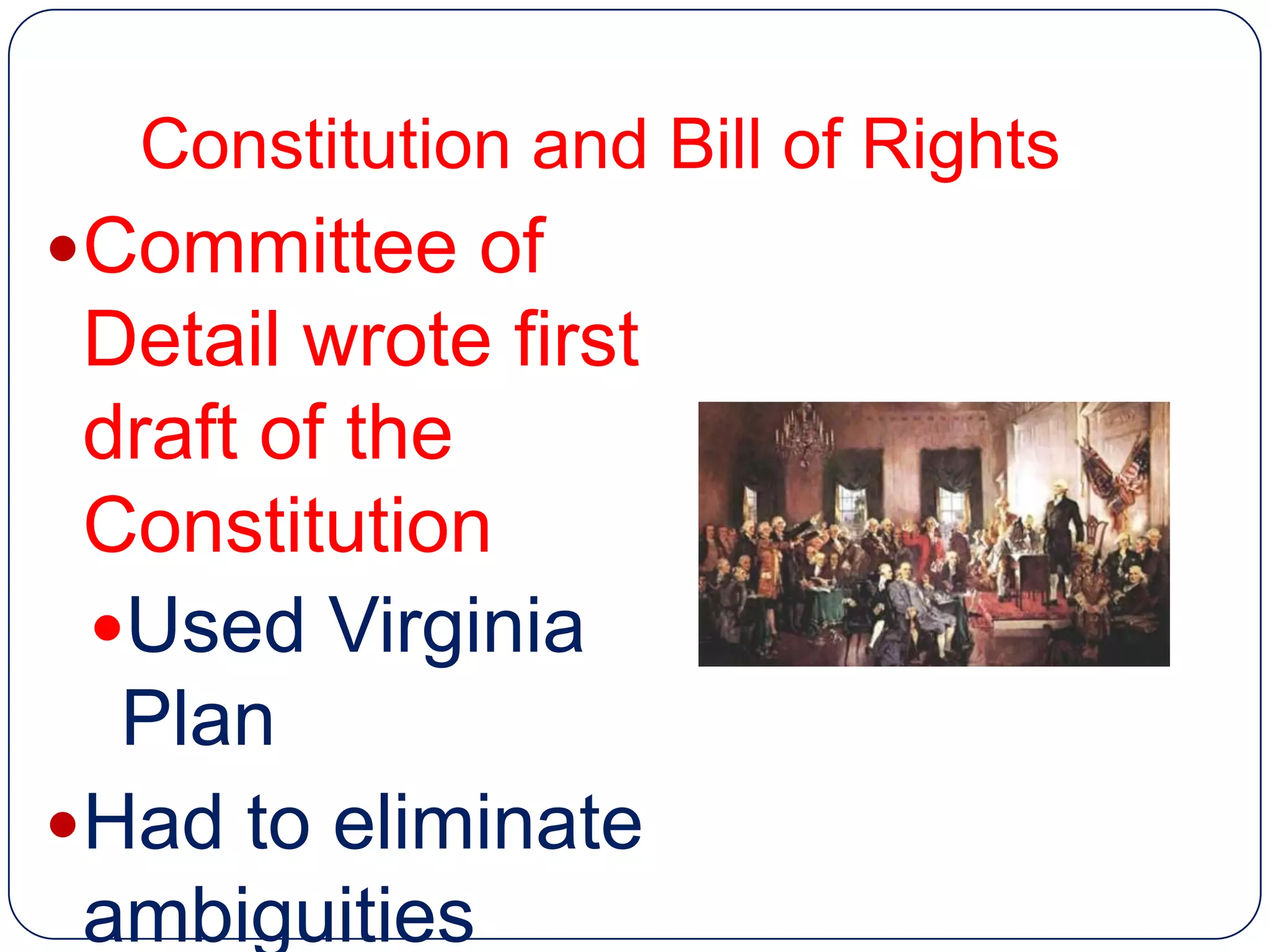 Lesson 3 Constitution and Bill of Rights | PPT