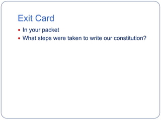 Lesson 3 Constitution and Bill of Rights | PPT