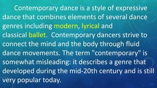 Contemporary dance | PPTX