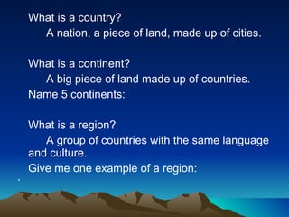 Lesson3 countryvspeople | PPT | Geography | Science