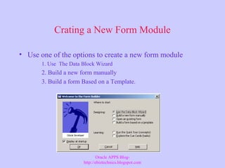 Oracle Forms Creation | PPT