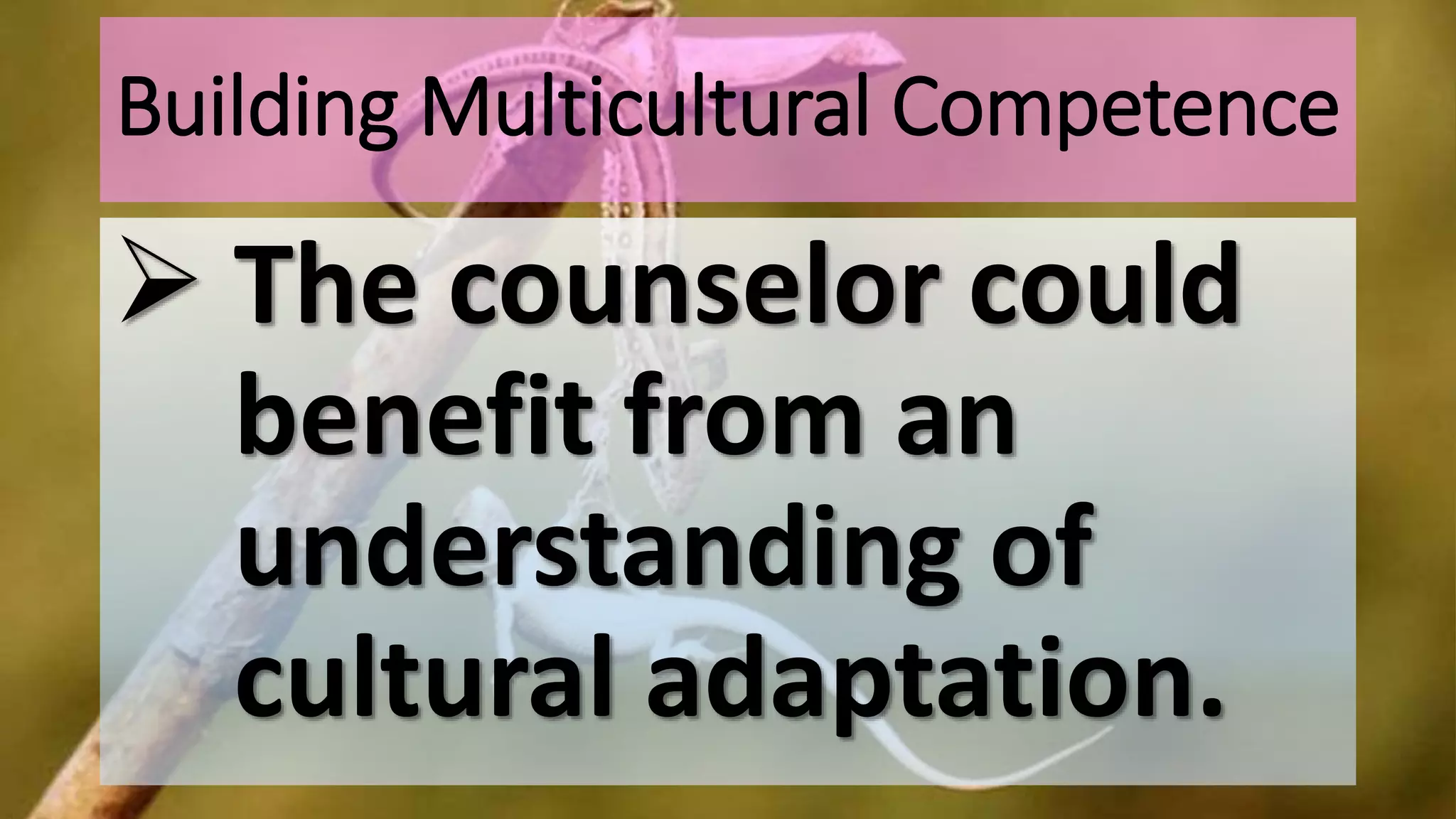 Lesson 3d the multicultural issues in christian counseling | PPTX