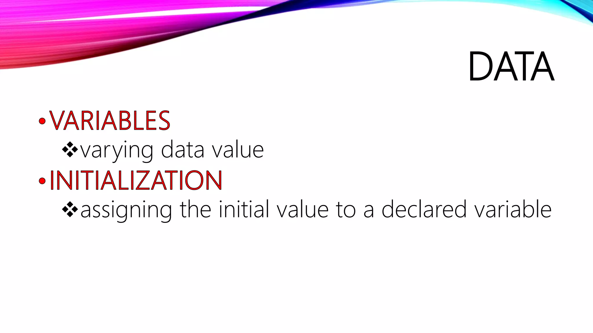 Data and Operators | PPT