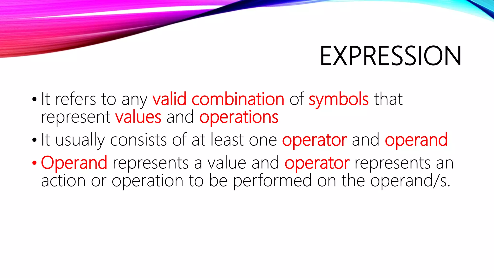 Data and Operators | PPT