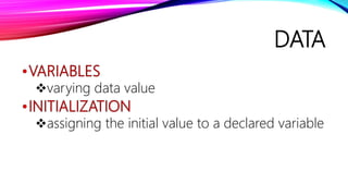 Data and Operators | PPT