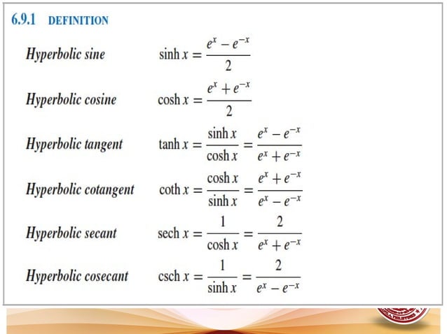 Lesson 3 derivative of hyperbolic functions | PPT | Physics | Science