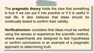 philosophy LESSON 3 ( DETERMINING TRUTH).pptx | Physics | Science