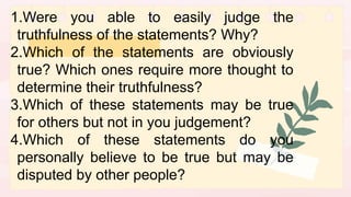philosophy LESSON 3 ( DETERMINING TRUTH).pptx