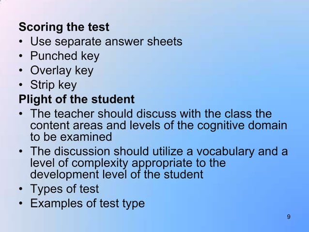 Lesson 3 developing a teacher made test | PPTX