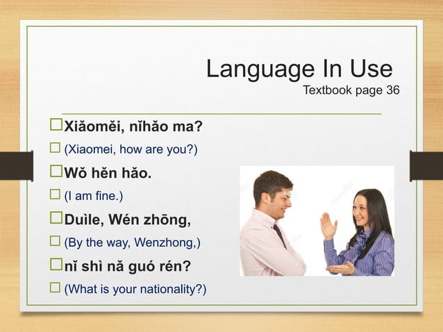 Chinese link Textbook Lesson 3 dialogue | PPT