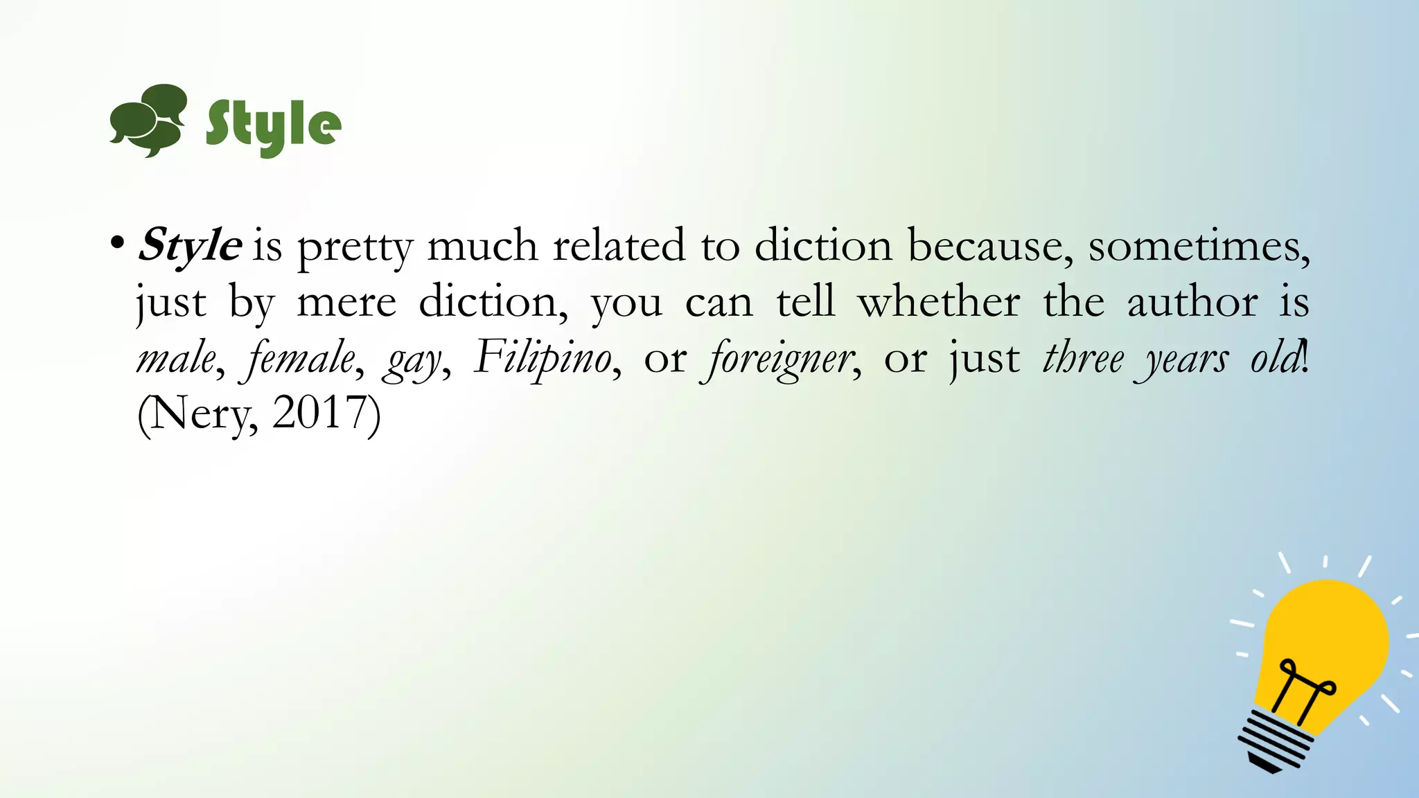 Lesson 3 (Diction, Tone, and Style) | PDF