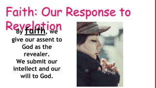 Divine revelation and faith response | PPTX