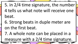 Lesson 3 Duple Meter and 24 Time Signature.pptx | Classical Music | Music
