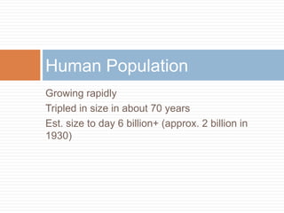 Lesson 3 ecology human | PPTX