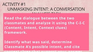 Mastering Effective Communication: Understanding Content, Intent, and ...