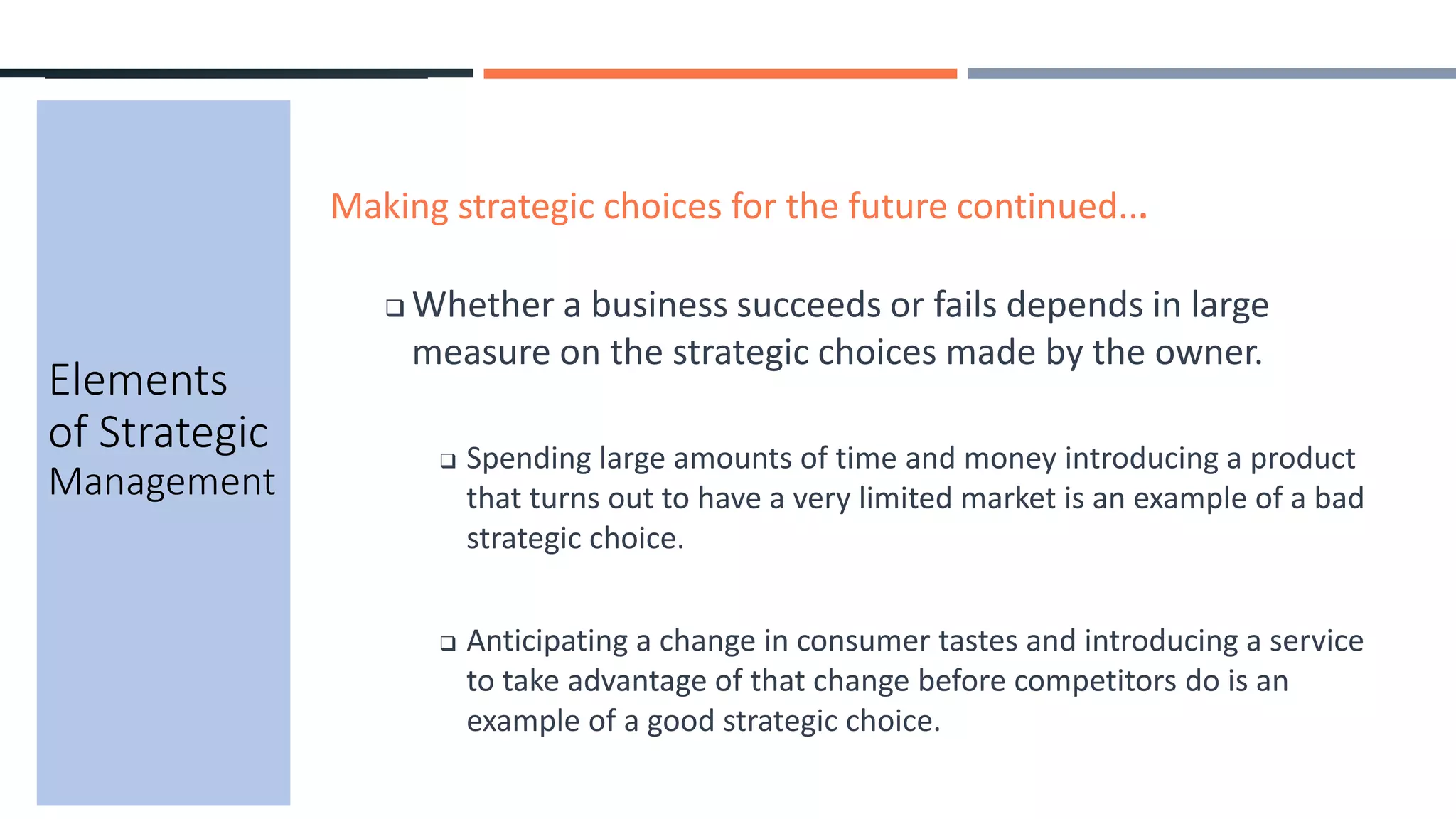 Lesson 3 elements of strategic management | PPTX