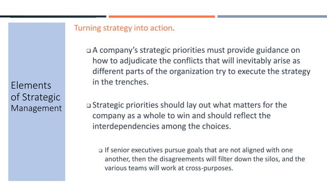 Lesson 3 elements of strategic management | PPT