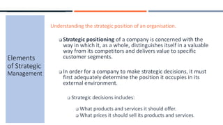 Lesson 3 elements of strategic management | PPTX